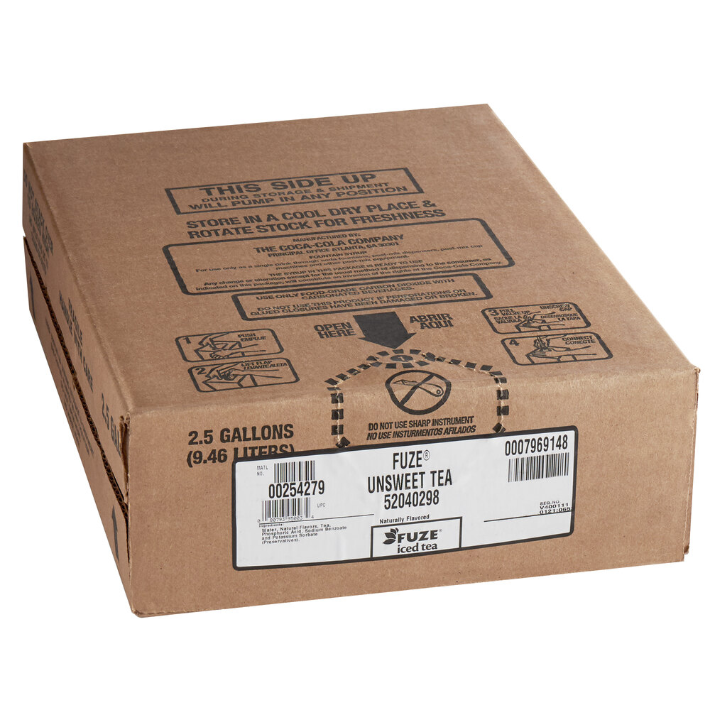 Fuze Unsweetened Iced Tea 2.5 Gallon Bag-in-Box Syrup