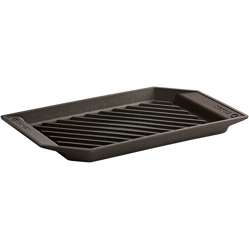 FINEX G15-10001 15" x 9" Rectangle Pre-Seasoned Cast Iron Grill Pan