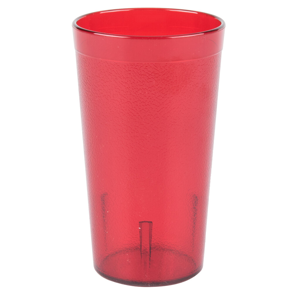 Carlisle 521210 Stackable 12 oz. Ruby SAN Plastic Tumbler - 6/Pack