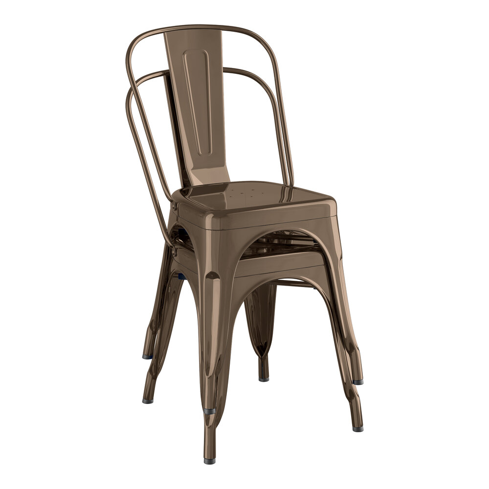 Lancaster Table & Seating Alloy Series Copper Indoor Cafe Chair with ...