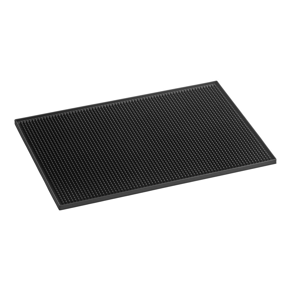 American Metalcraft BLACKBM1218 12" x 18" Black Rubber Bar Mat