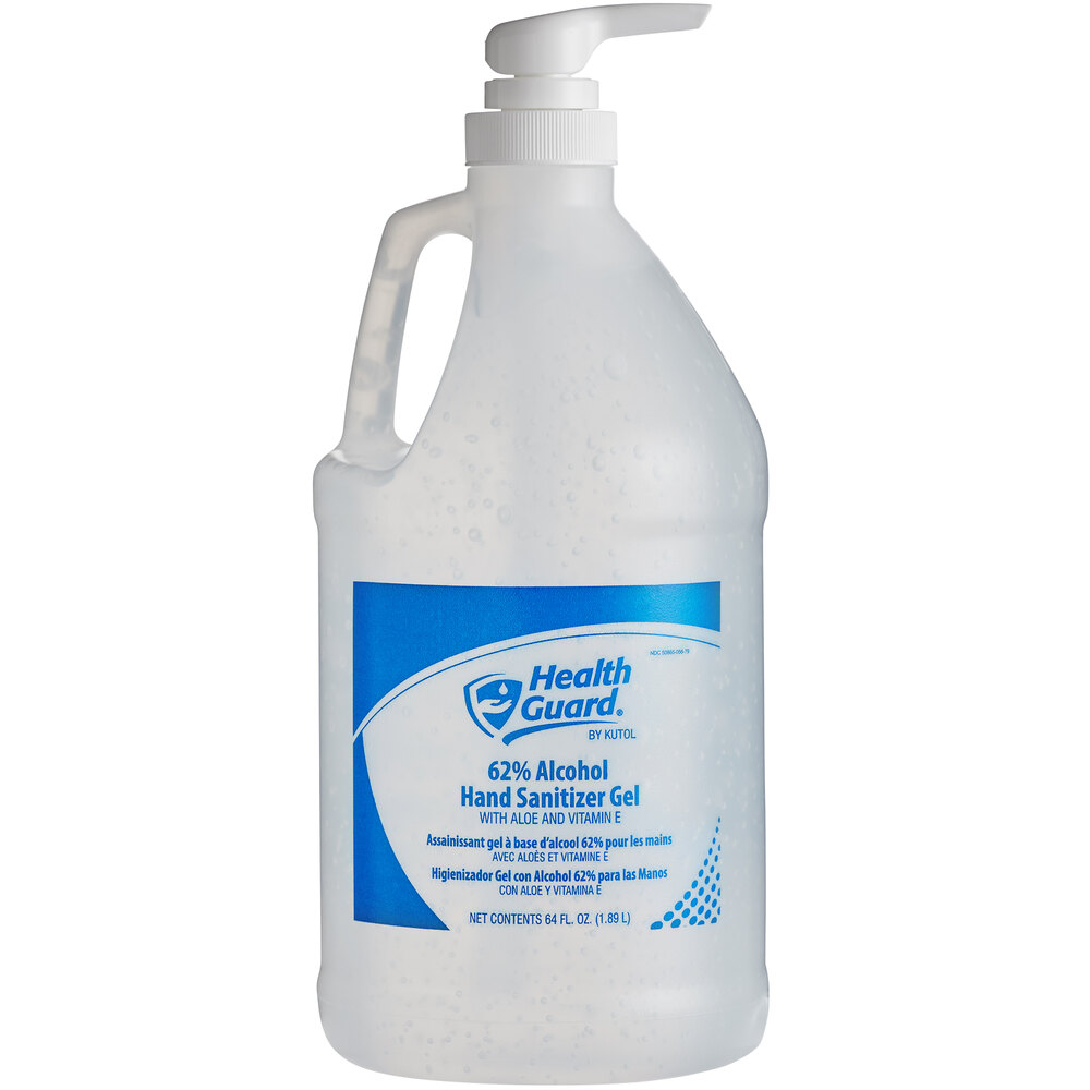 Kutol 5679 Health Guard 64 oz. / 1.89 Liter / 1/2 Gallon Dye and Fragrance Free 62% Alcohol ...