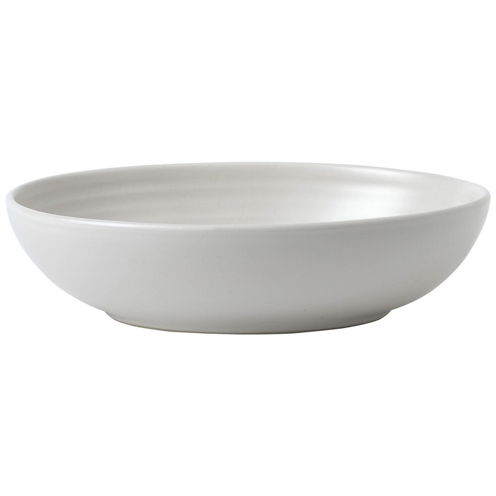 Dudson EP216 Evo 35 oz. Matte Pearl Deep Oval Stoneware Bowl by Arc ...