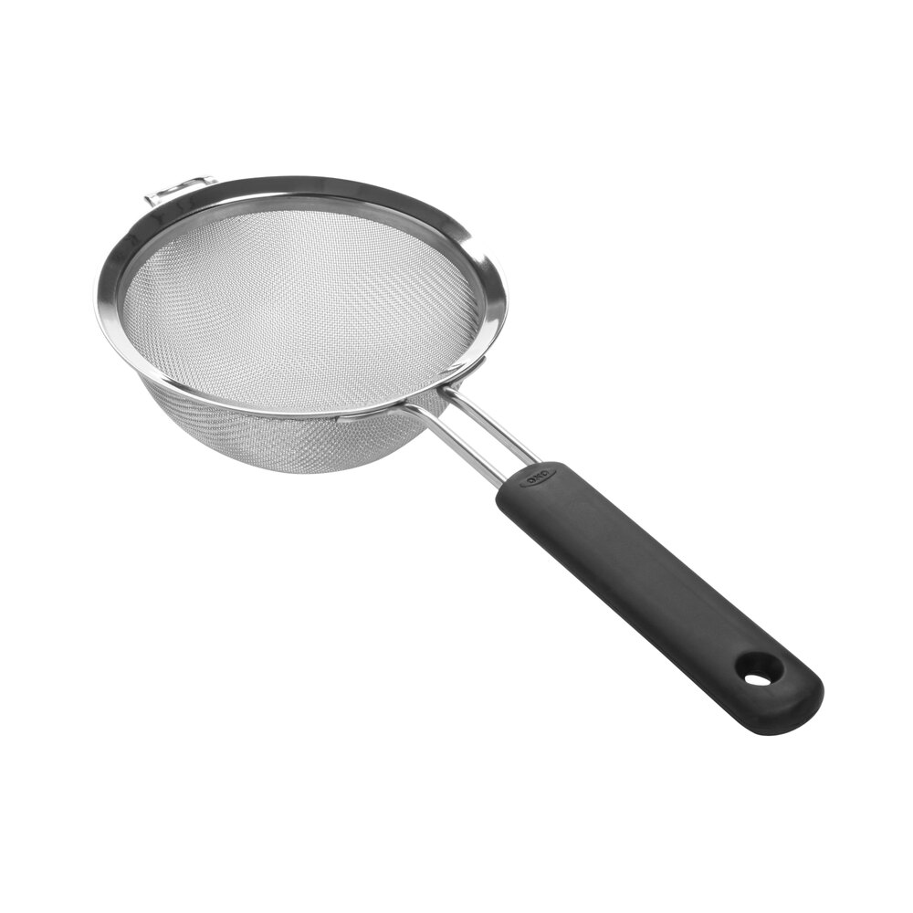 OXO Good Grips 14" x 6" Stainless Steel Fine Mesh Strainer with Black ...