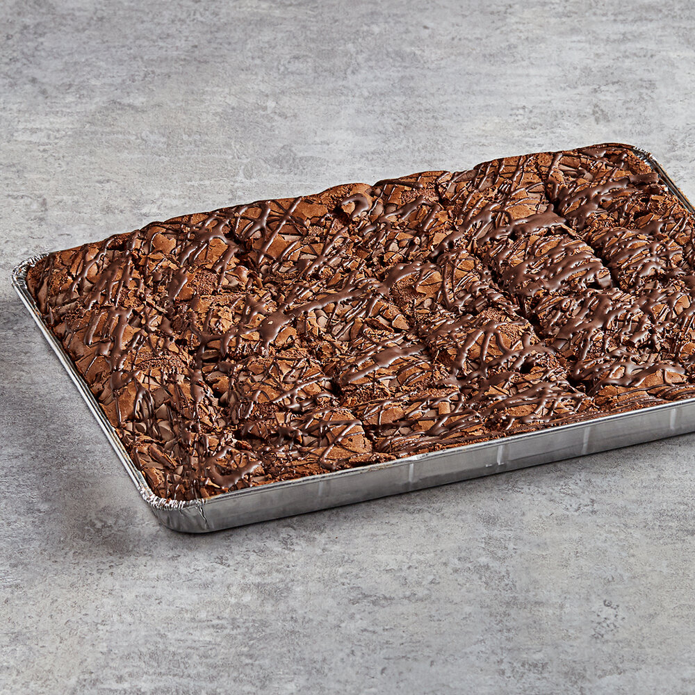 David's Cookies 4 oz. Pre-Cut Double Fudge Chunk Brownie 24-Count Tray ...