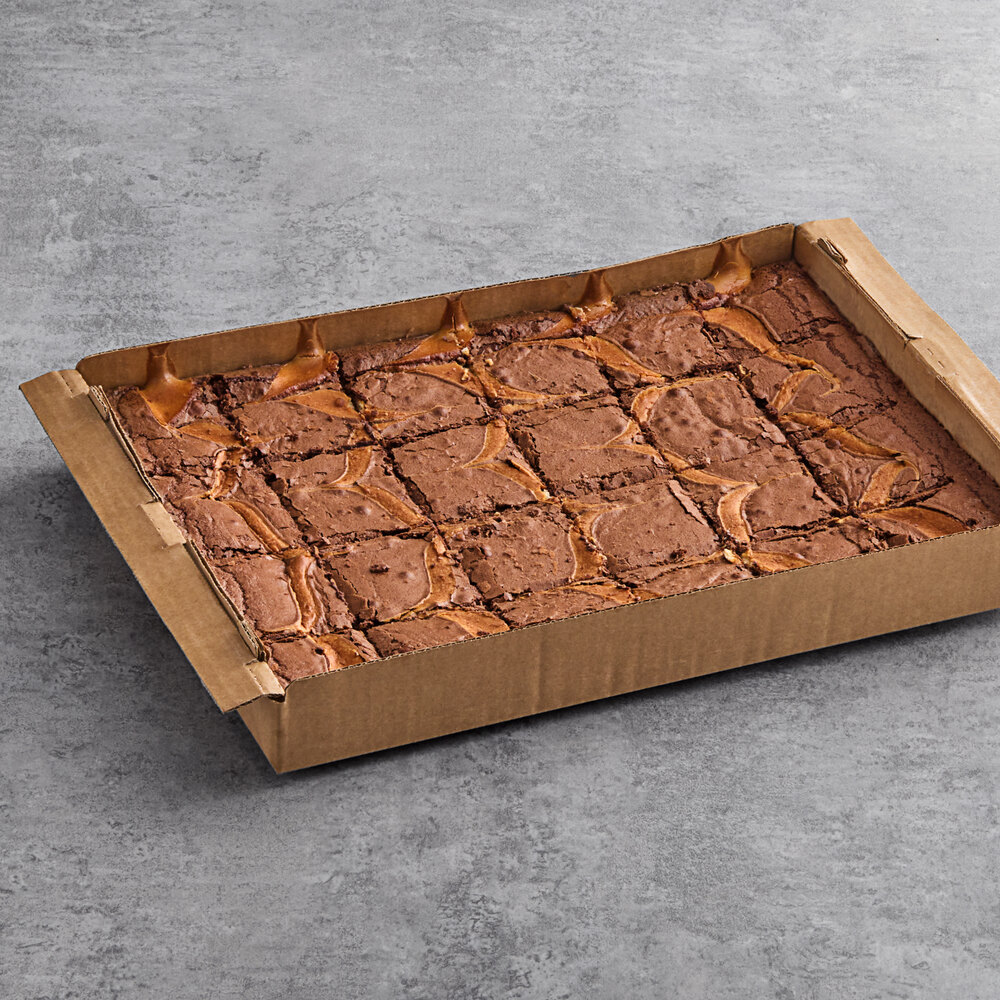David's Cookies Pre-Cut Cheesecake Brownie Trays - 24 Count (2/Case)