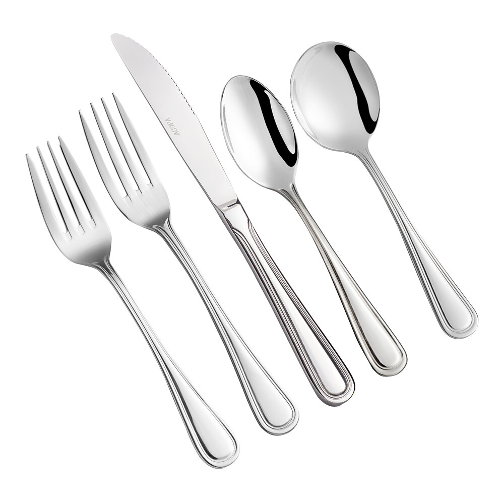 Acopa Edgeworth 18/8 Stainless Steel Flatware Set | Sample Tableware