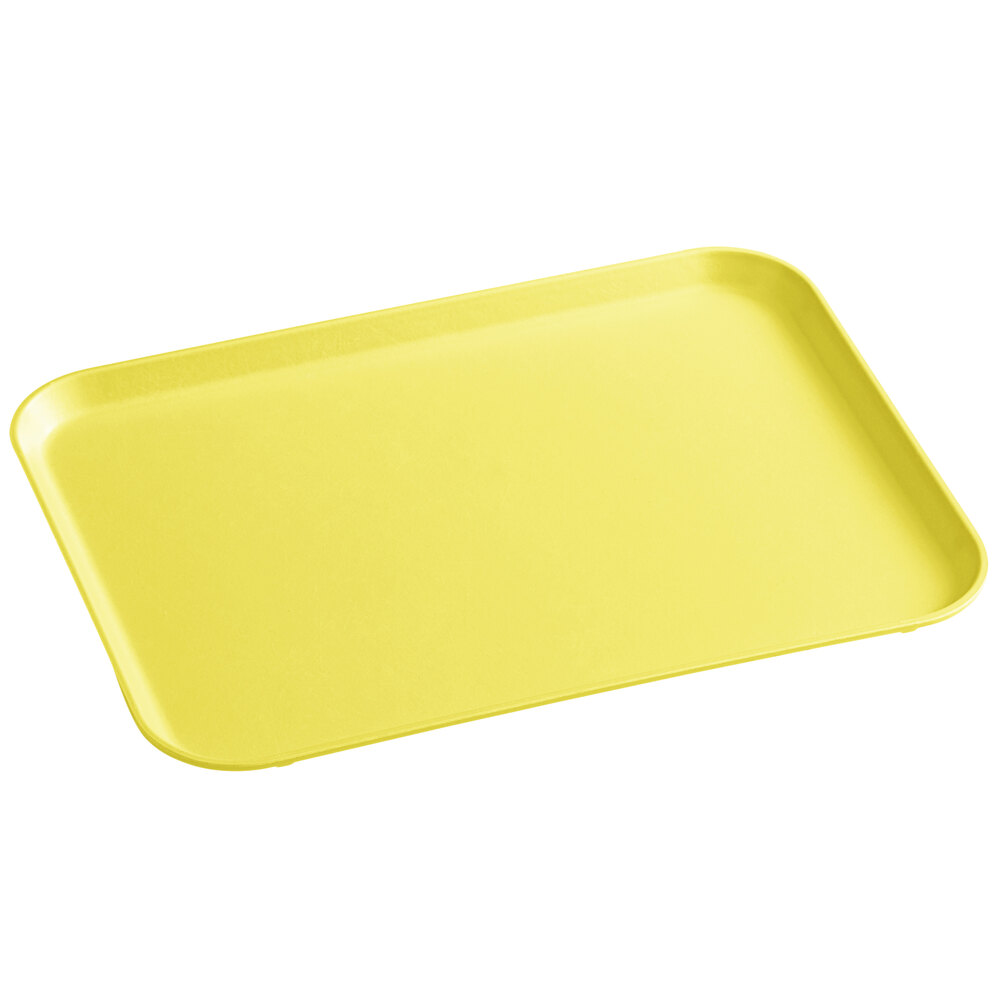 MFG Tray 304001-1520 15" x 20" Yellow Rectangle Fiberglass Cafeteria ...