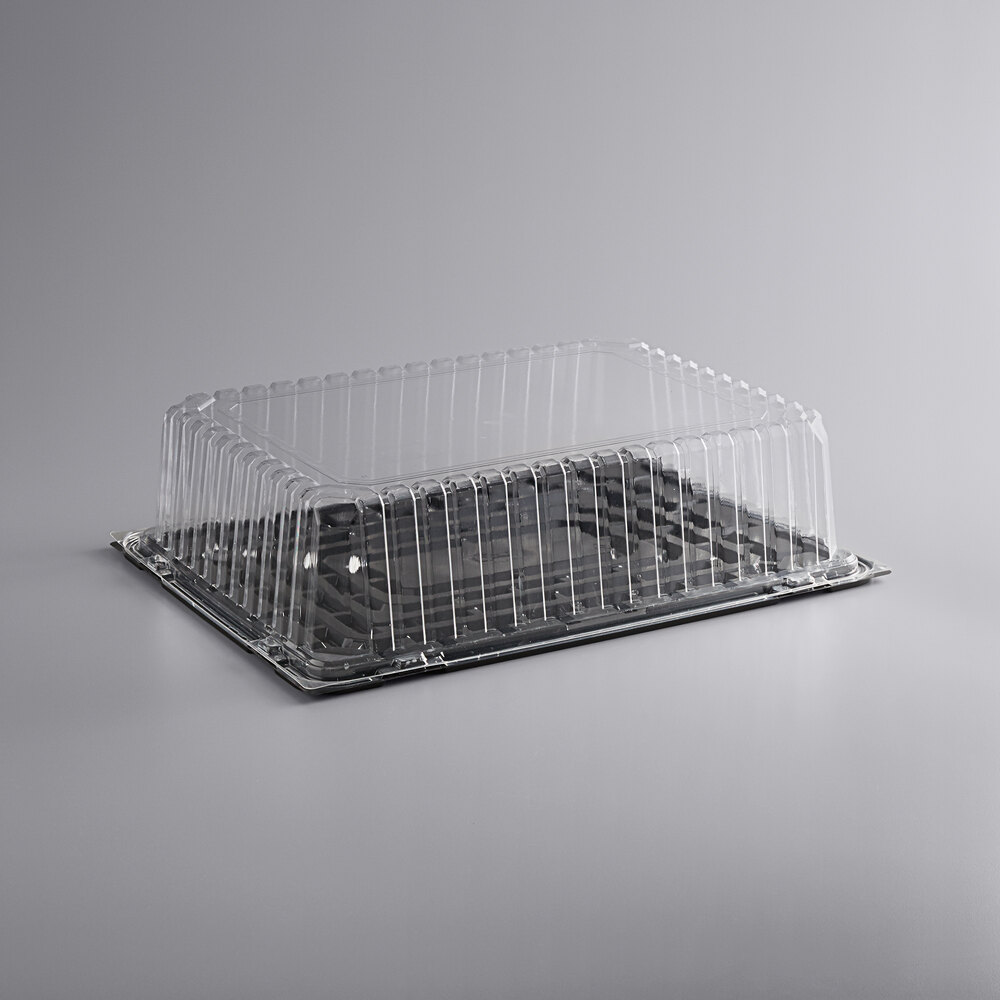 Choice 1/2 Size High Dome Sheet Cake Display Container with Clear Dome ...