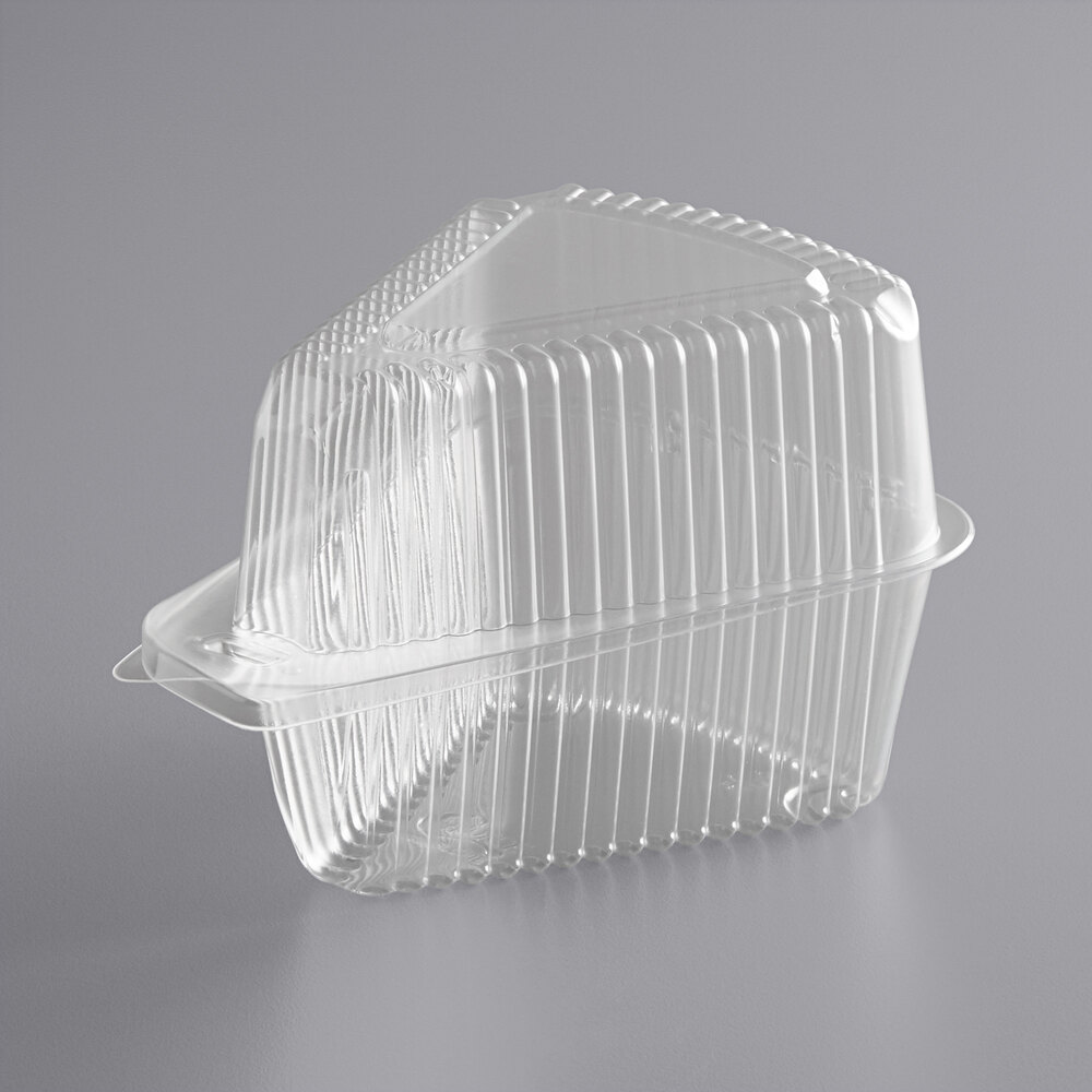 Choice 5" Clear Hinged Slice Container with High Dome Lid - 300/Case