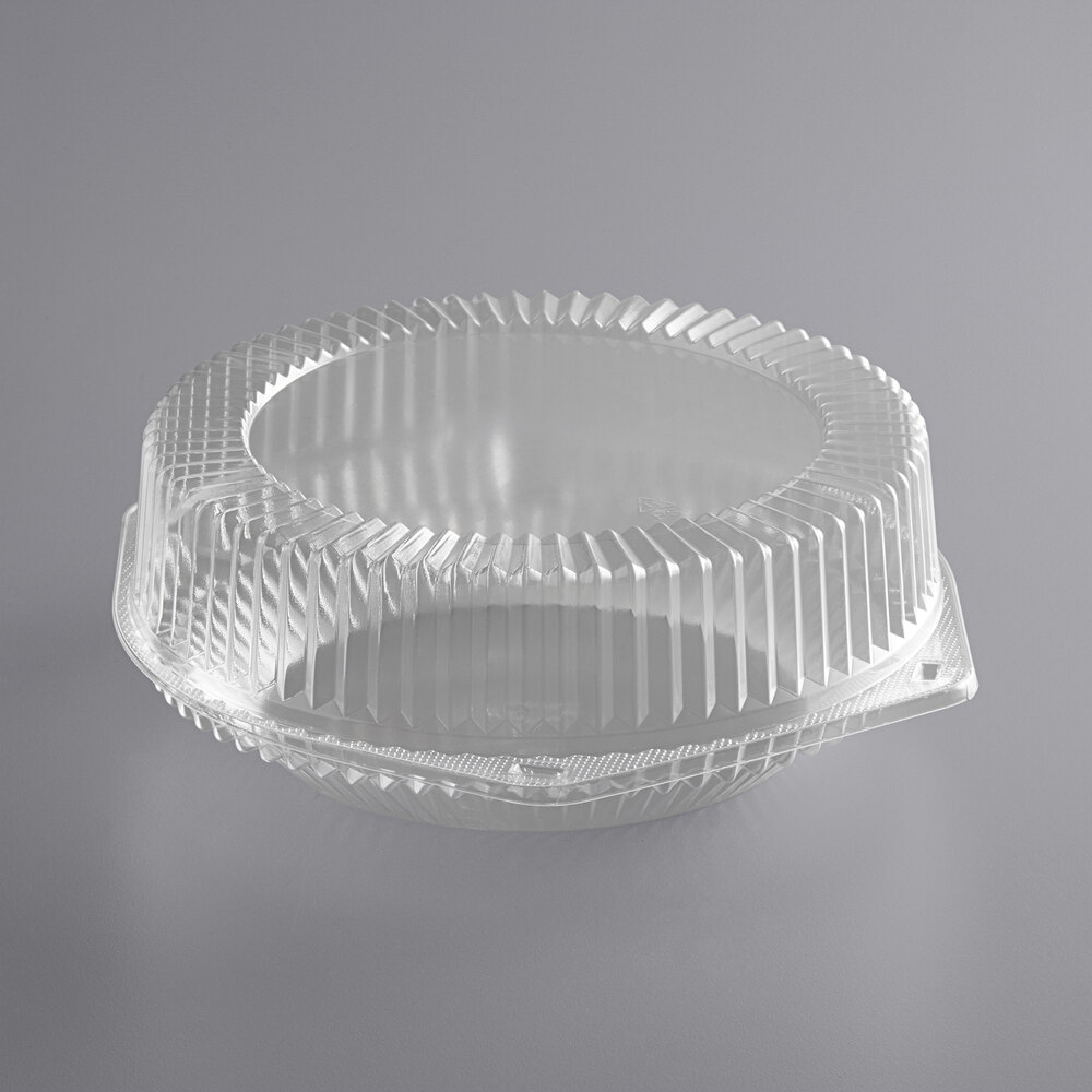 Choice 9" Clear Hinged High Dome Pie Container - 25/Case