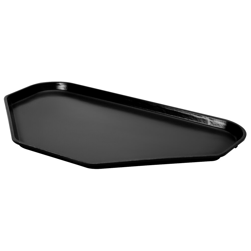 MFG Tray 349007-1669 14" x 18" Black Trapezoid Fiberglass Cafeteria ...
