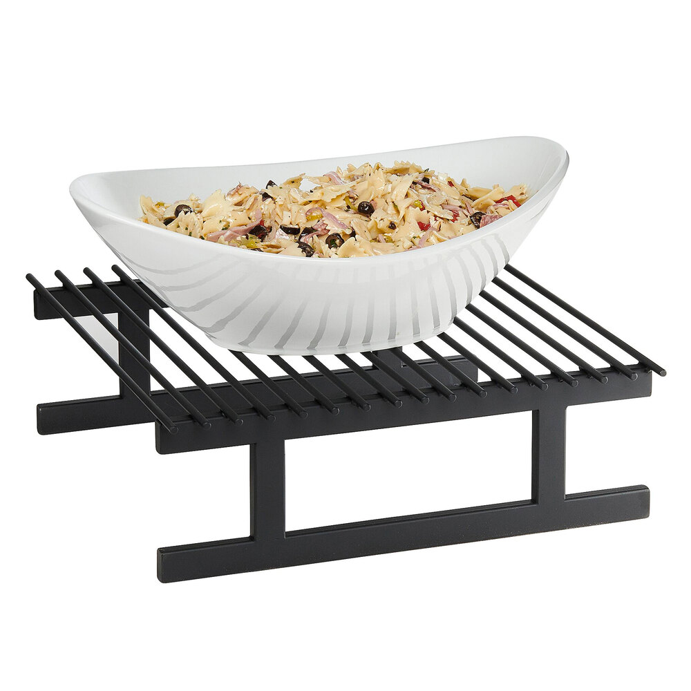 Cal-Mil 22053-5-13 16" x 5 1/4 Black Metal Deli Riser