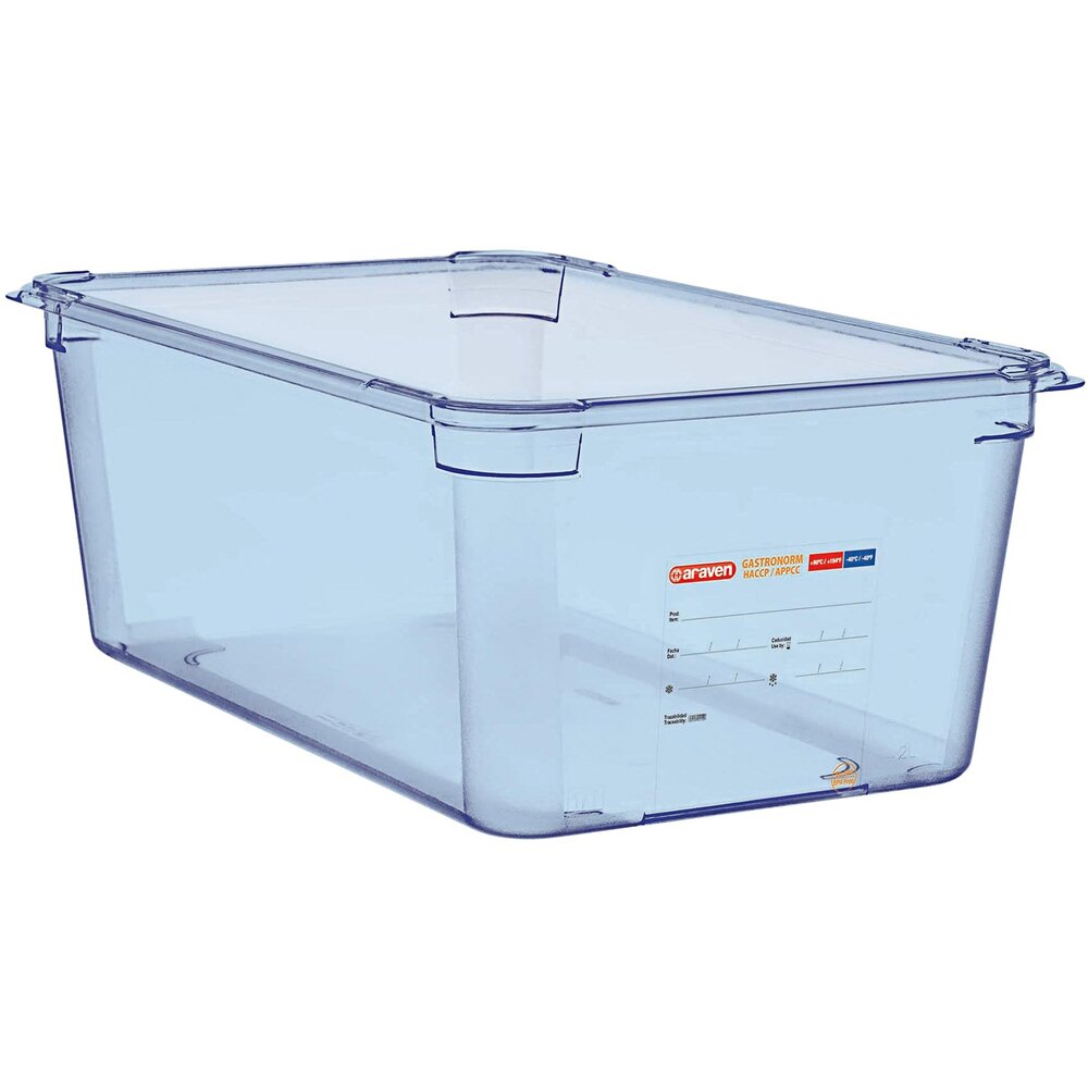 Araven 07835 Full Size Blue ABS Plastic Food Pan - 8" Deep