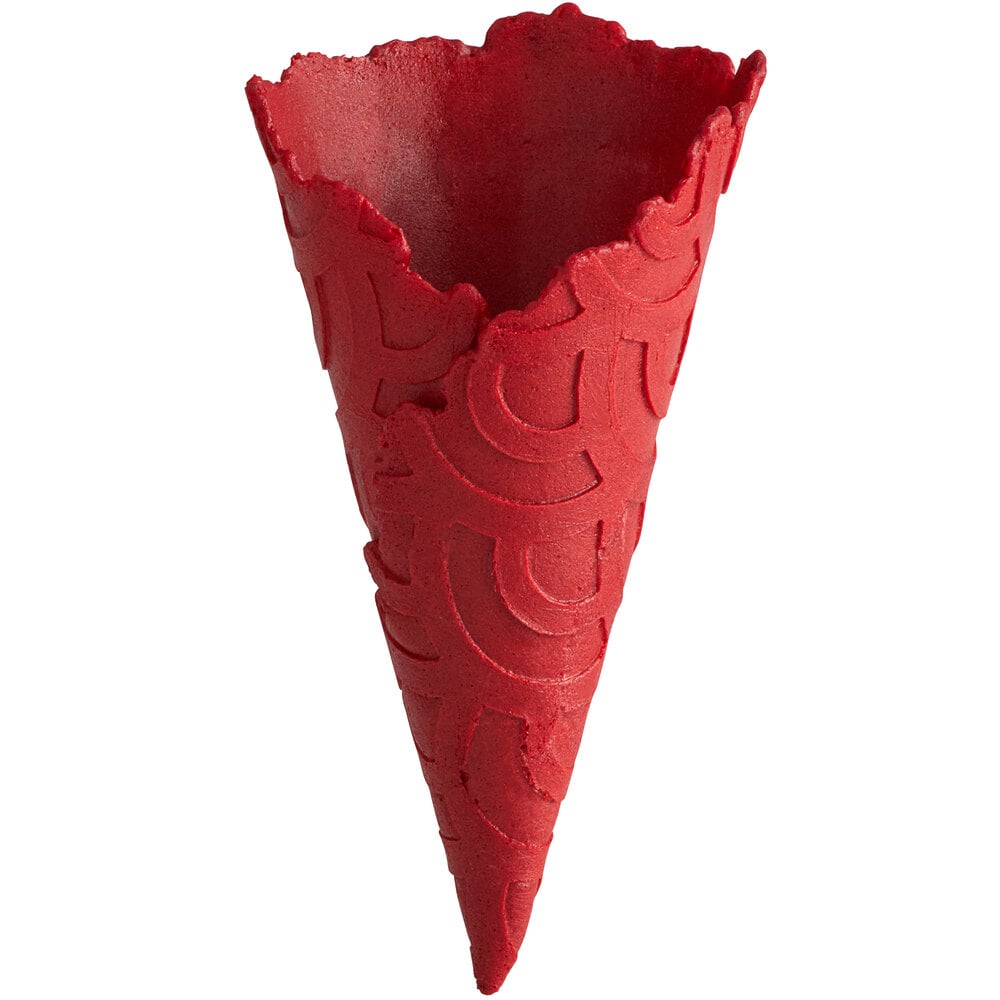 The Konery Red Velvet Waffle Cones (144/Case)