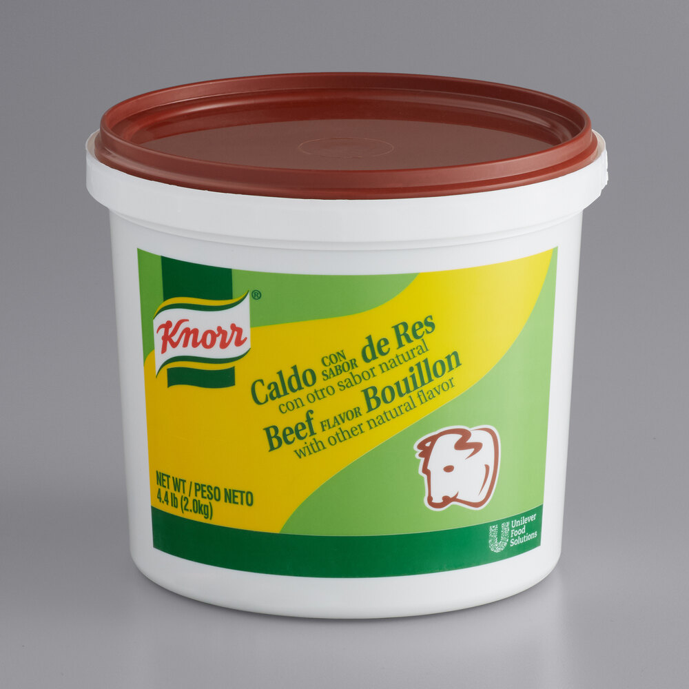 Knorr Caldo de Res / Beef Bouillon Base - 4/Case (4.4 lb. Containers)