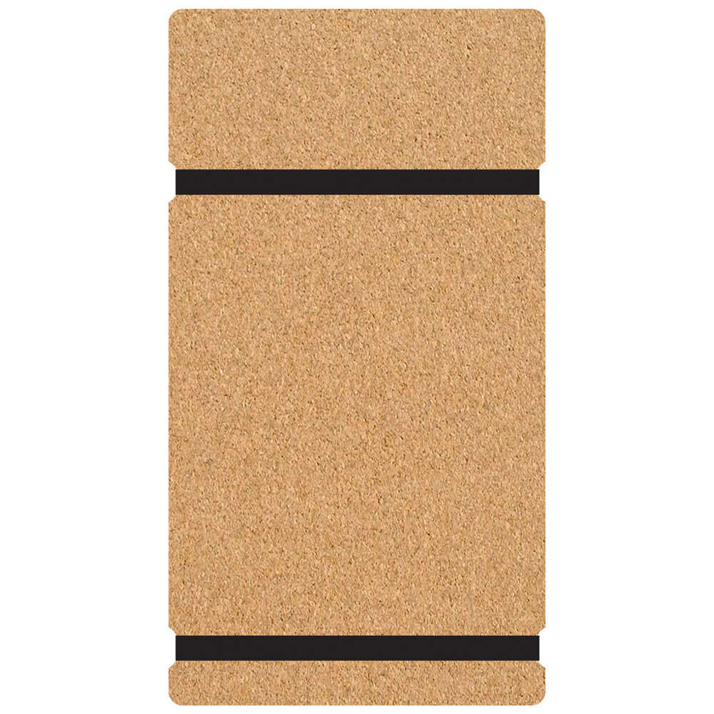 H. Risch MDF 5 1/2" x 8 1/2" Customizable Menu Board with Black Band