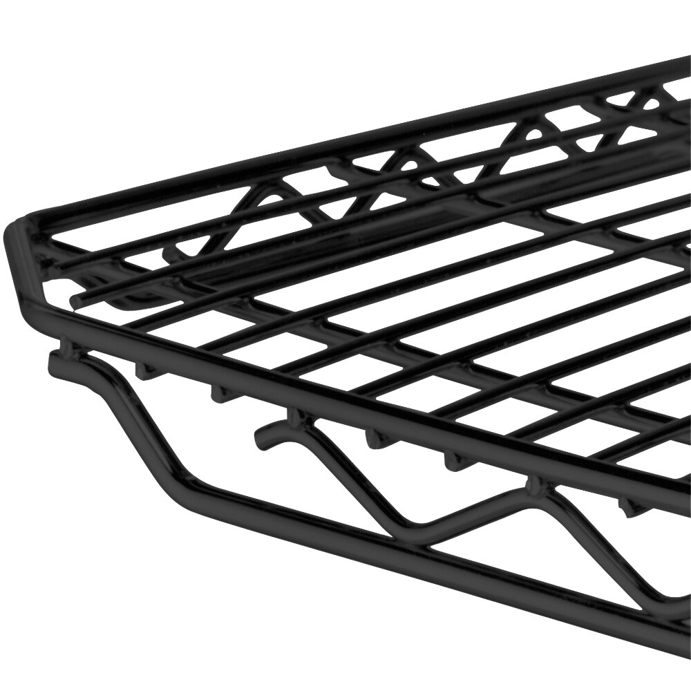 Metro 1848QBL qwikSLOT Black Wire Shelf - 18" x 48"