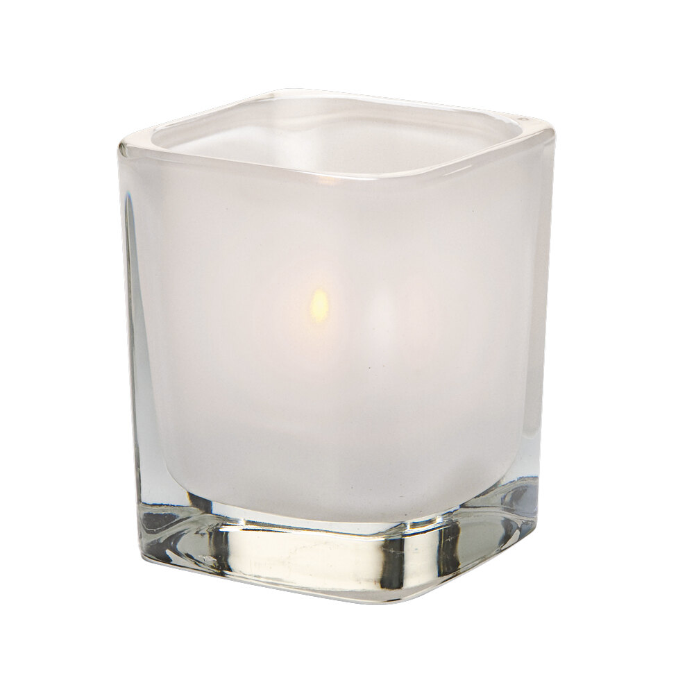 Hollowick 6505SL Tetra Satin Linen Glass Square Votive