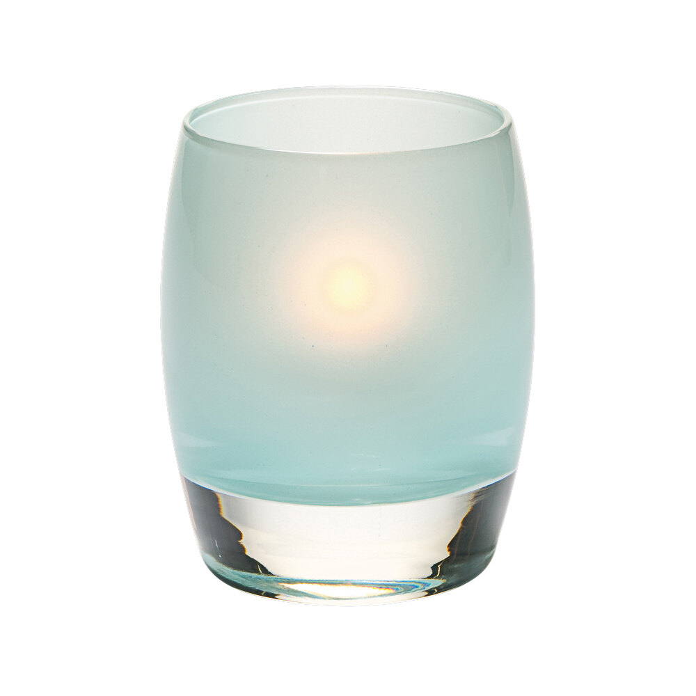 Hollowick 6404SSG Contour Satin Seafoam Glass Votive