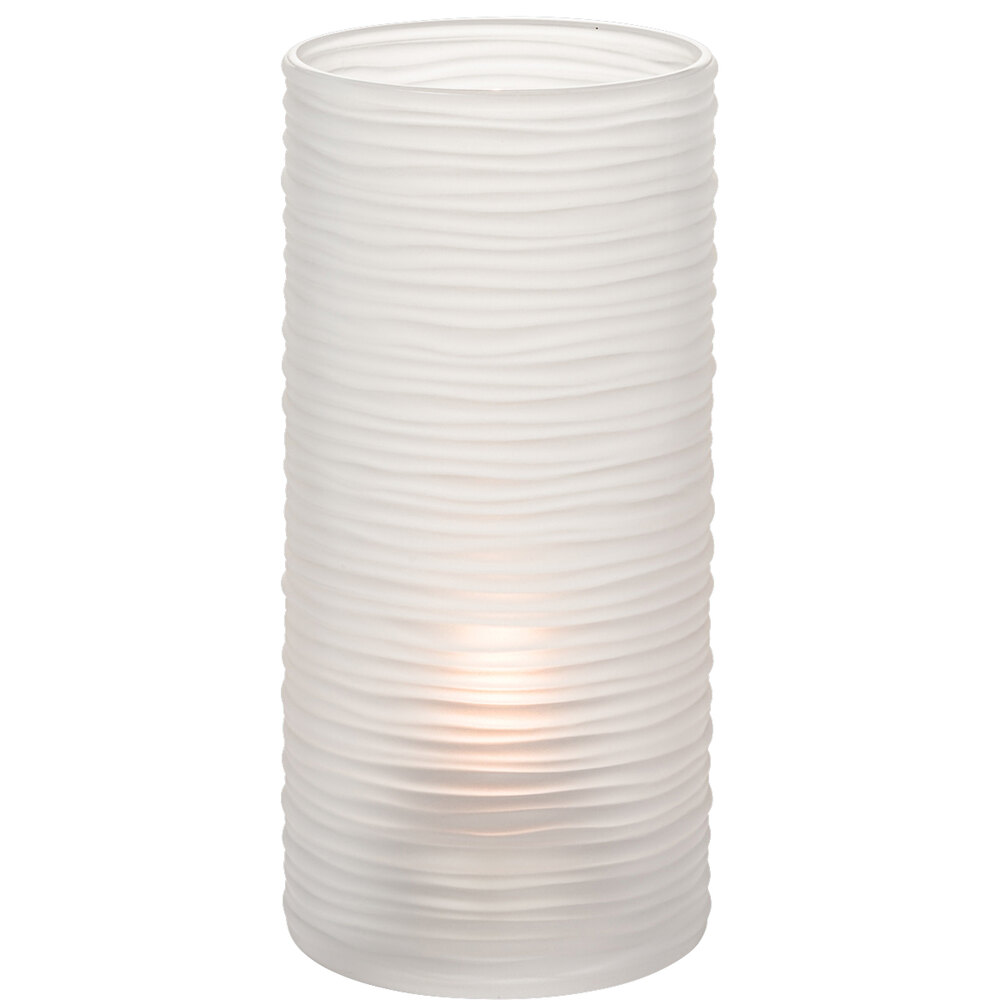 Hollowick 48025SC Typhoon Satin Glass Full-Size Clear Cylinder Lamp