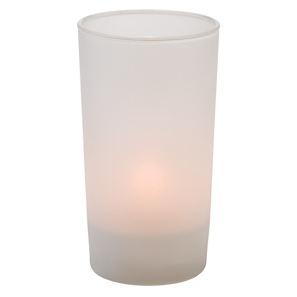 Hollowick SCH400SL Cylinder Satin Linen Glass Cafe Votive