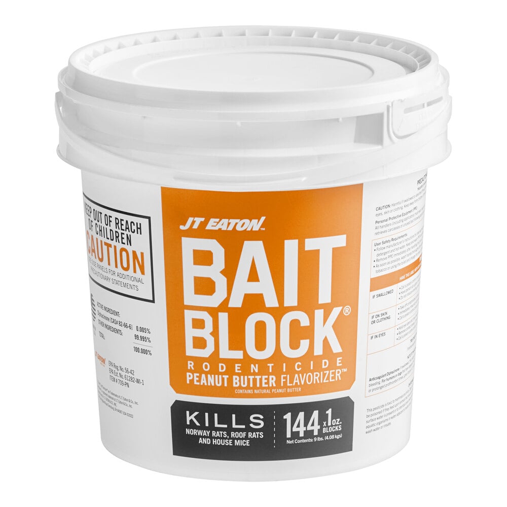JT Eaton 709-PN Bait Block - (144) 1 oz. Blocks (Peanut Butter Flavor)