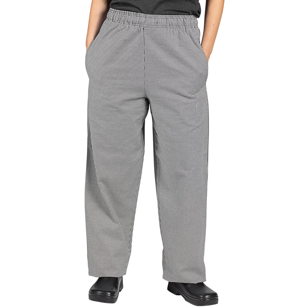 Uncommon Chef 4005C Unisex Houndstooth Customizable Classic Chef Pants - M