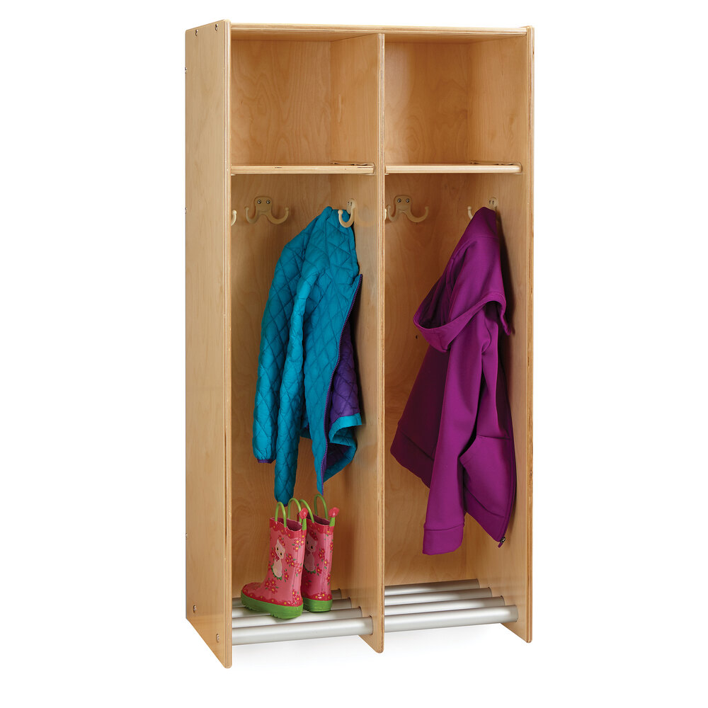 Jonti-Craft Baltic Birch 9133JC 24 1/2" x 15" x 48" 2-Section Hanging ...