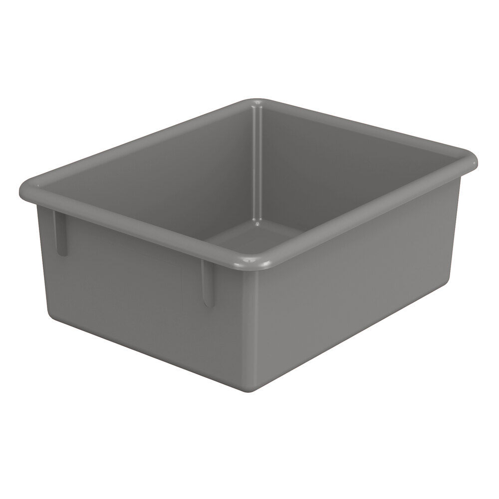 Jonti-Craft 8232JC 13 1/2" x 11" x 5 1/4" Graphite Plastic Tub for Tub ...