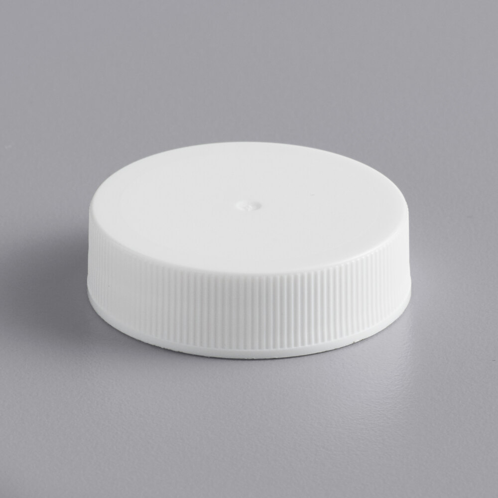 TableCraft 3838 Solid White Storage Cap for Squeeze Bottles with a 38 ...