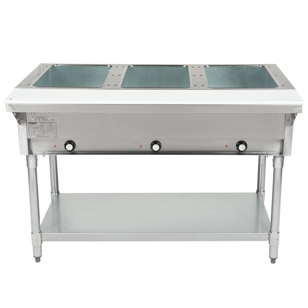 Eagle Group DHT3 Open Well Three Pan Electric Hot Food Table - 240V