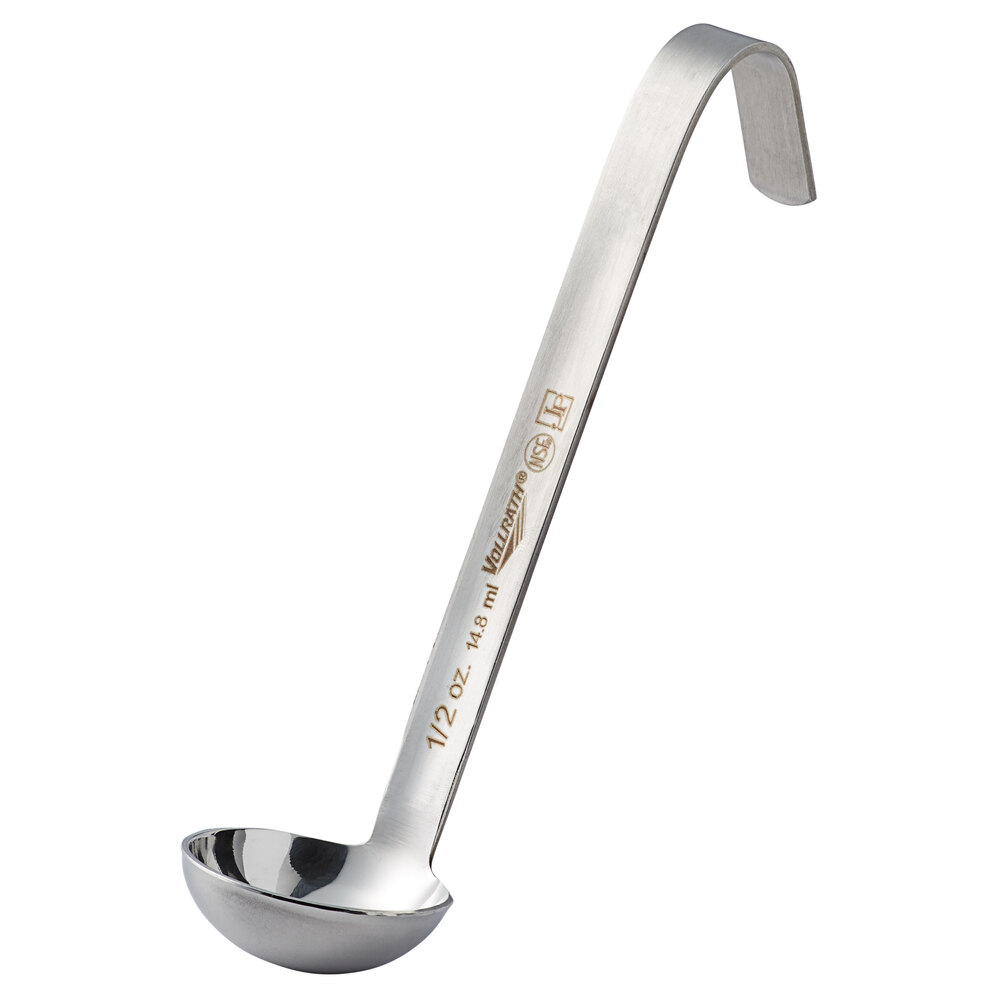 Vollrath 4980010 Jacob's Pride® 0.5 oz. One-Piece Stainless Steel Ladle ...