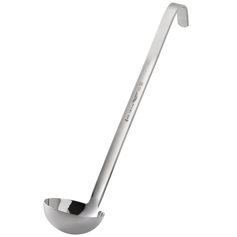 Vollrath 4980410 Jacob's Pride® 4 oz. One-Piece Stainless Steel Ladle
