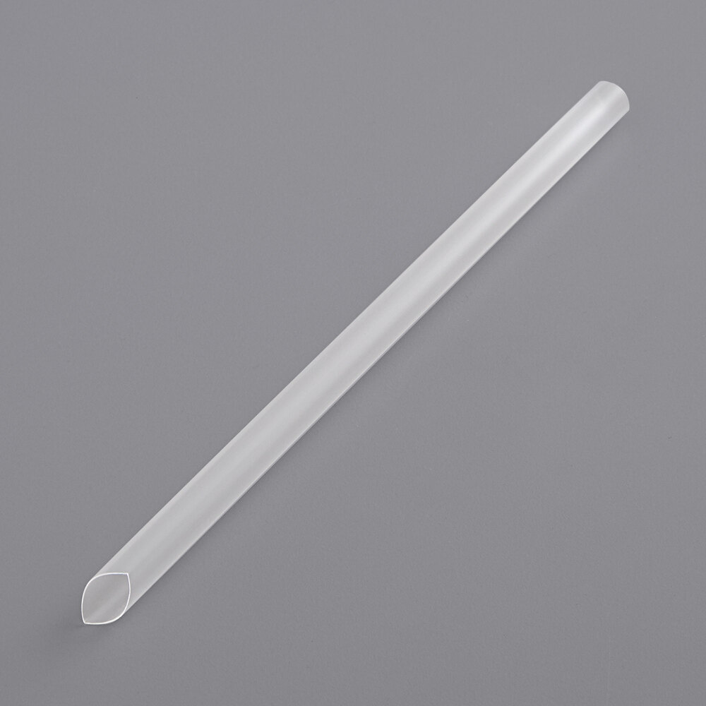 Choice 7 1/2" Translucent Pointed Unwrapped Straw - 500/Pack