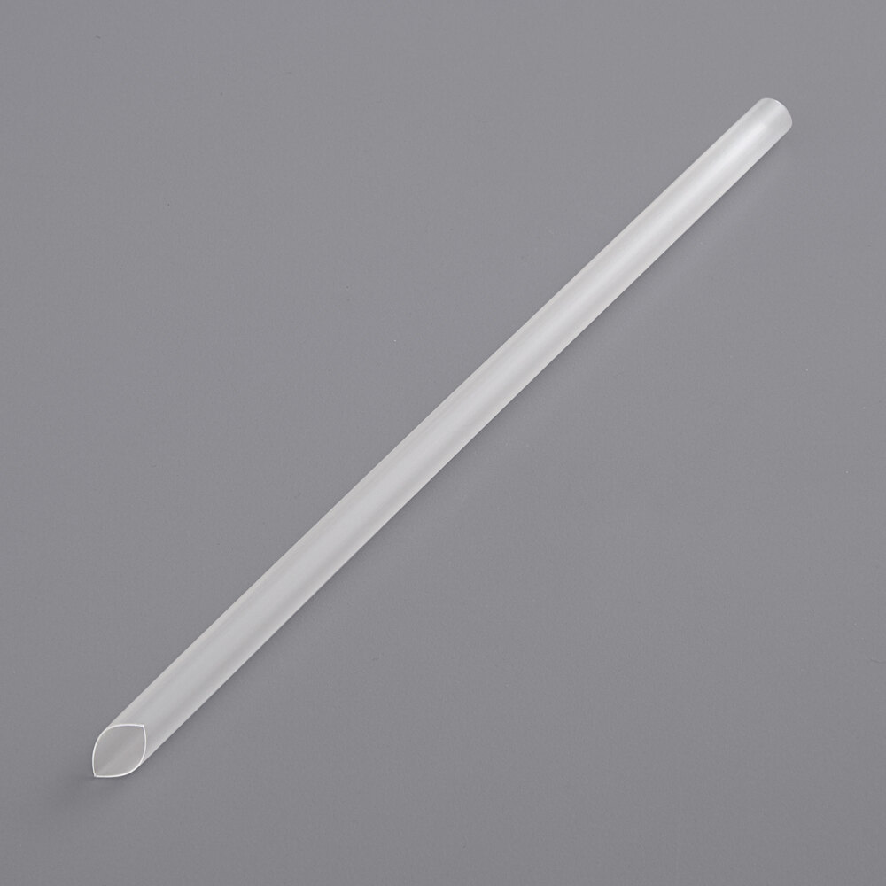 Choice 9" Translucent Pointed Unwrapped Smoothie Straw - 3,500/Case