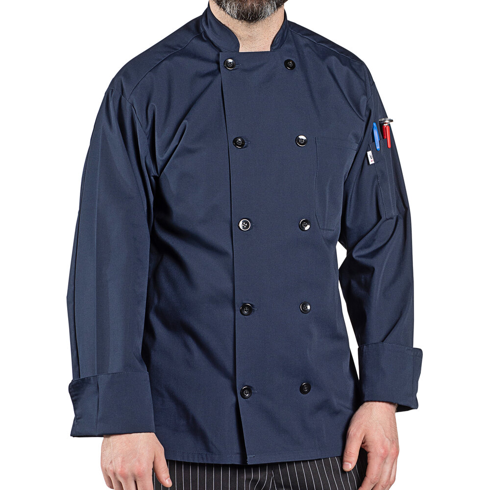 Uncommon Chef Classic 0413 Unisex Lightweight Navy Blue Customizable ...