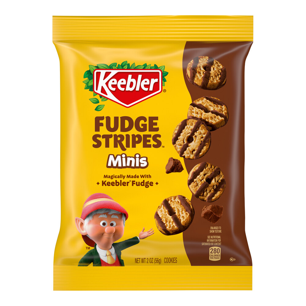 Keebler Mini Fudge Stripes 2 oz. Snack Pack - 60/Case