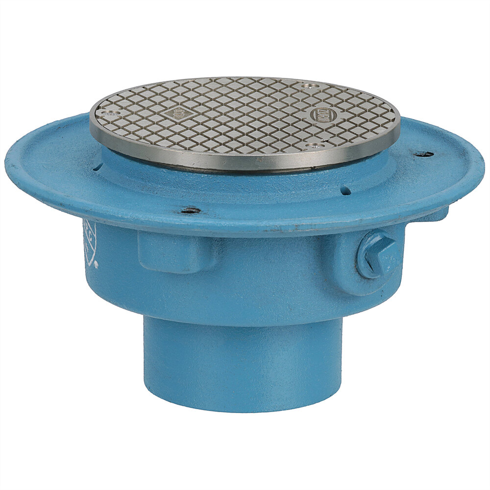 Zurn Elkay CO2500-NH3 5 3/16" Round Cast Iron Floor Drain Access ...