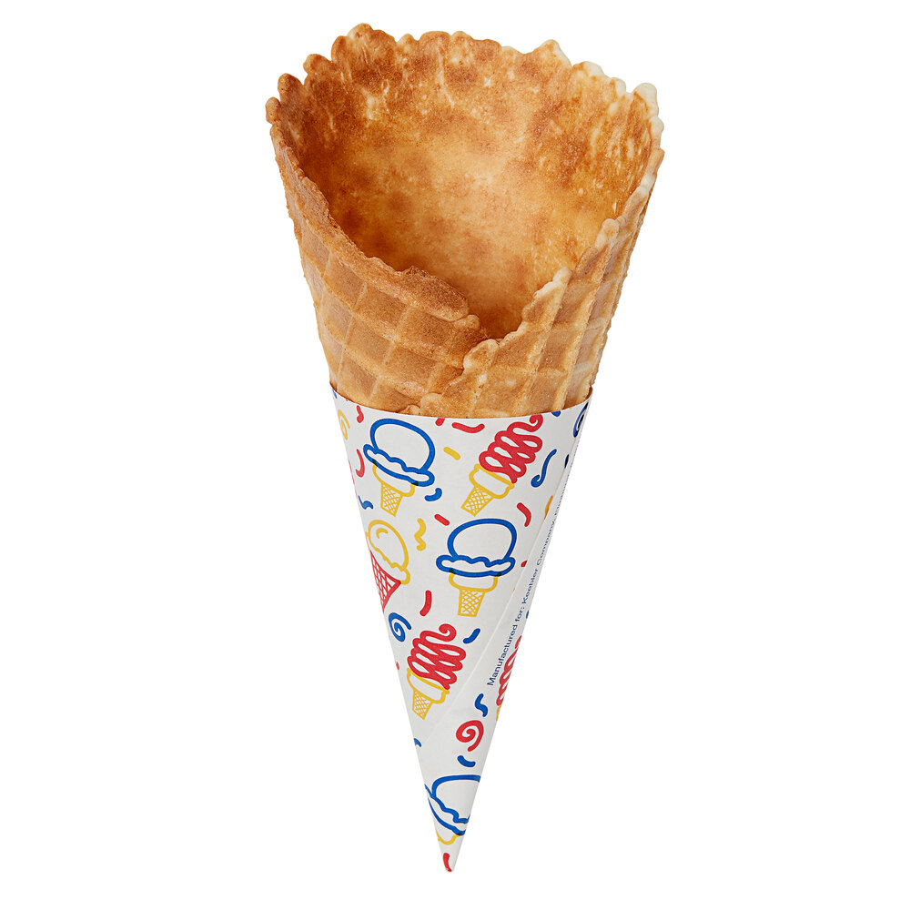 Keebler Colosso WCLJ Jacketed Waffle Cone Large - 198/Case