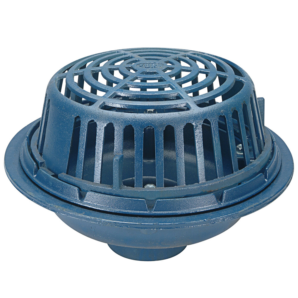 Zurn Elkay Z100-3NH 15" Cast Iron Roof Drain with Low Silhouette Poly ...