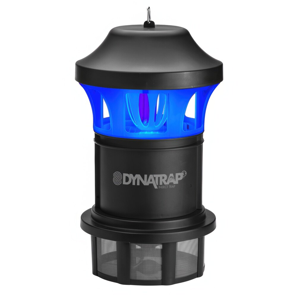 Dynatrap DT1775 Indoor/Outdoor Black Flying Insect Trap with AtraktaGlo ...