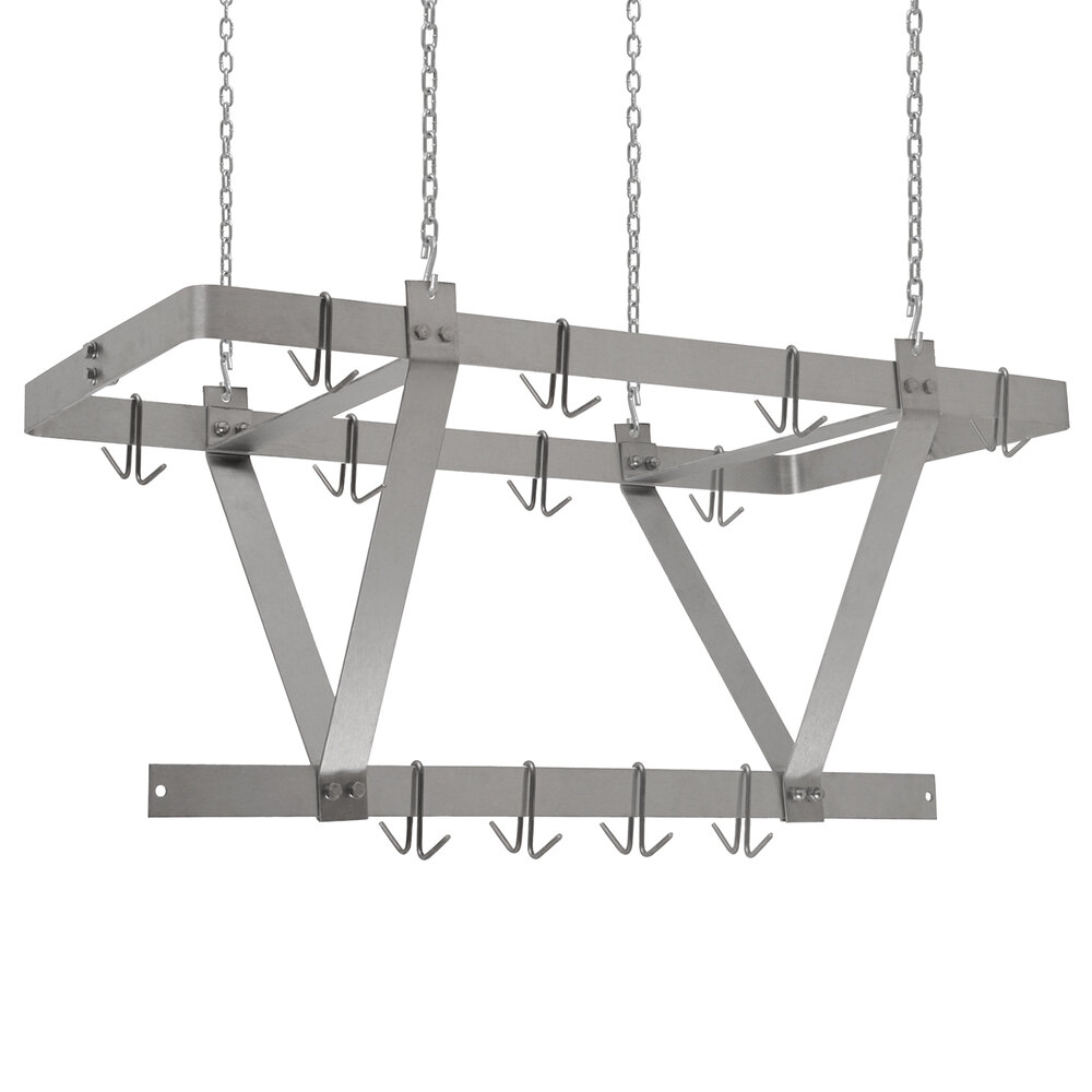 Eagle Group CM48PR Stainless Steel Ceiling-Mounted Pan / Pot Rack with ...