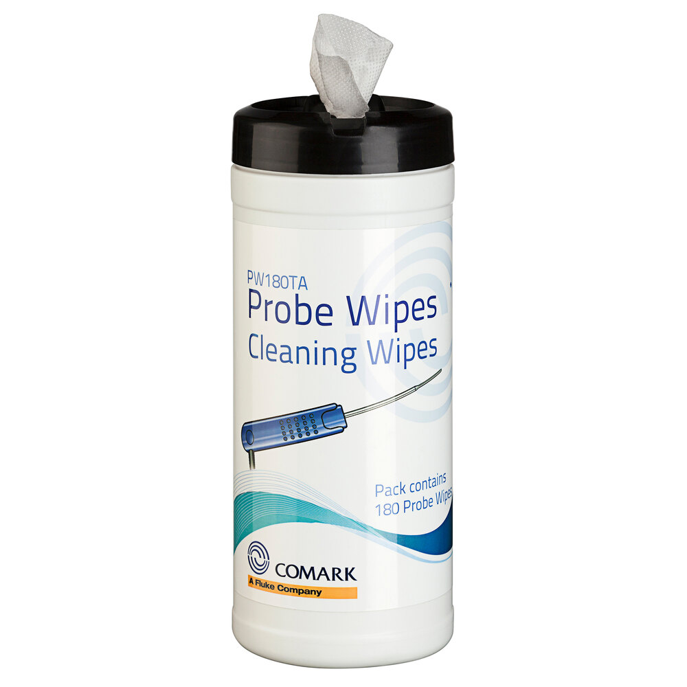 Comark PW180TA Anti-Bacterial Thermometer Probe Wipes - 180/Pack