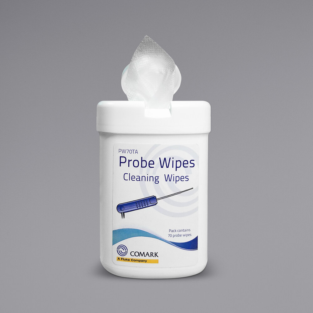 Comark PW70TA Anti-Bacterial Thermometer Probe Wipes - 70/Pack