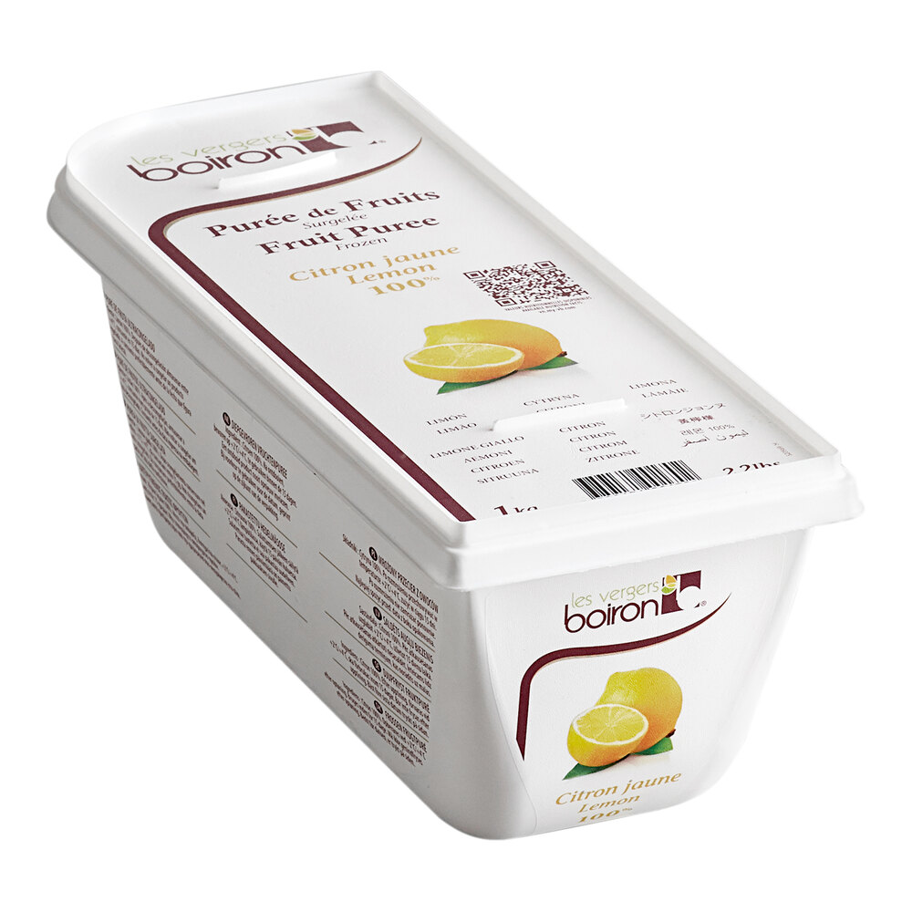 Les Vergers Boiron Lemon 100% Fruit Puree 2.2 lb. - 6/Case