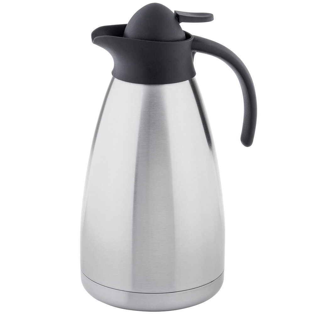 TableCraft 10298 50 oz. Stainless Steel Insulated Coffee Carafe / Server