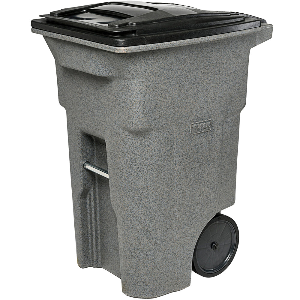 Toter ANA64-10827 64 Gallon Graystone Rotational Molded Wheeled ...