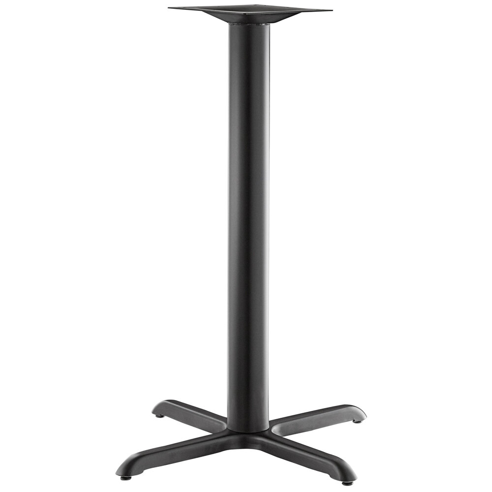 Lancaster Table & Seating Excalibur 30" x 30" Cross Black Outdoor Table ...