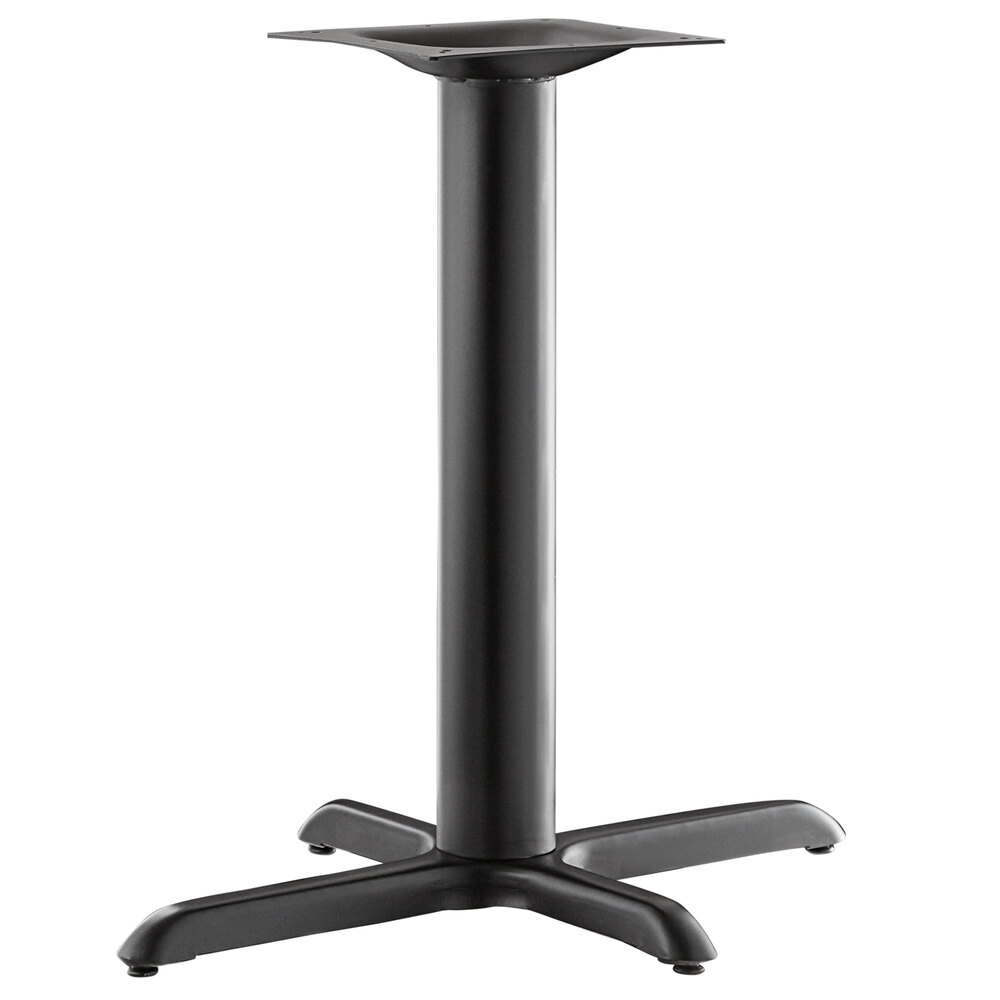 Lancaster Table & Seating Excalibur 22" x 30" Cross Black Outdoor Table ...